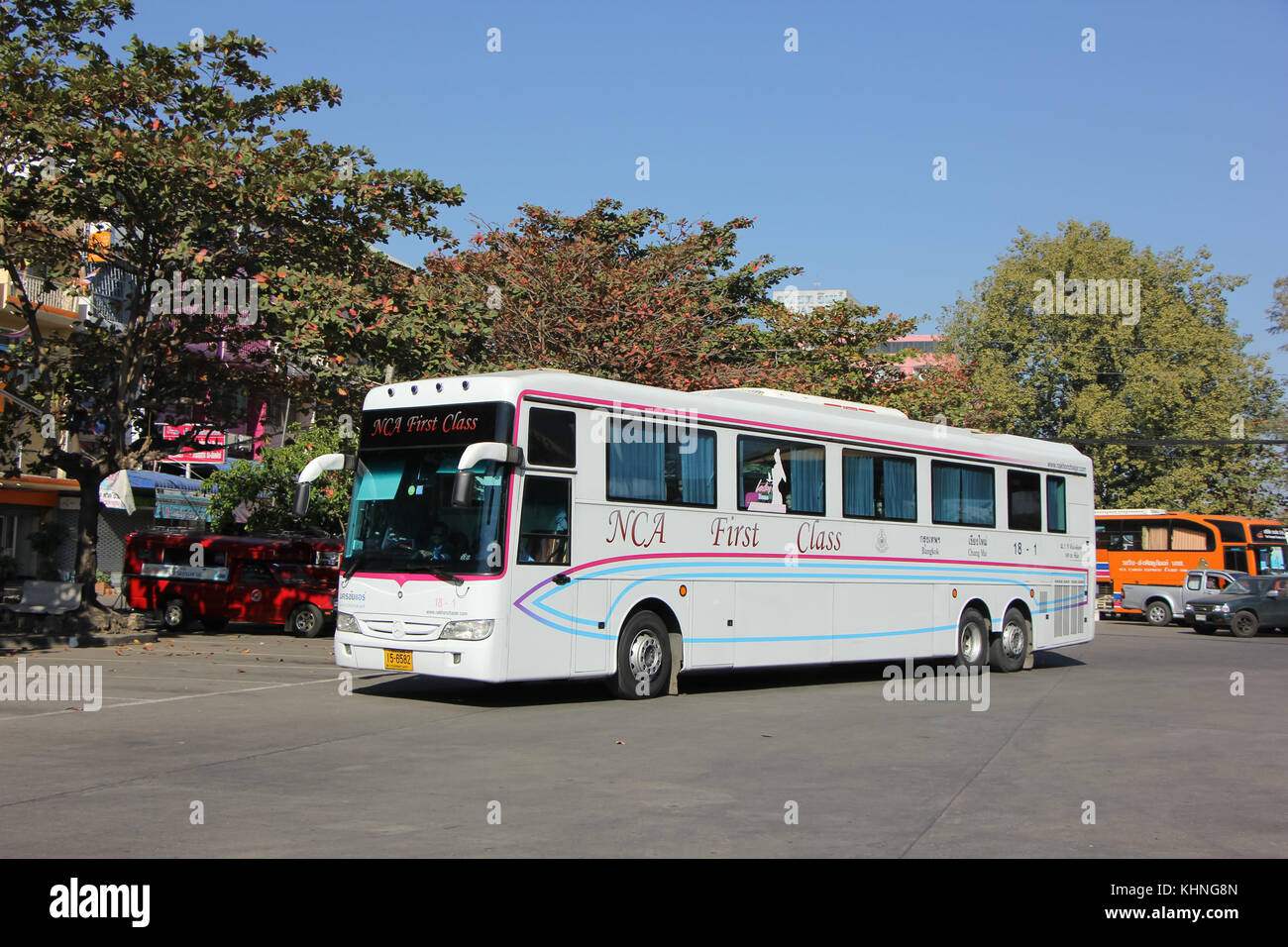 CHIANGMAI, THAILAND -JANUARY 23 2016: Mercedes benz bus of Nakhonchai ...