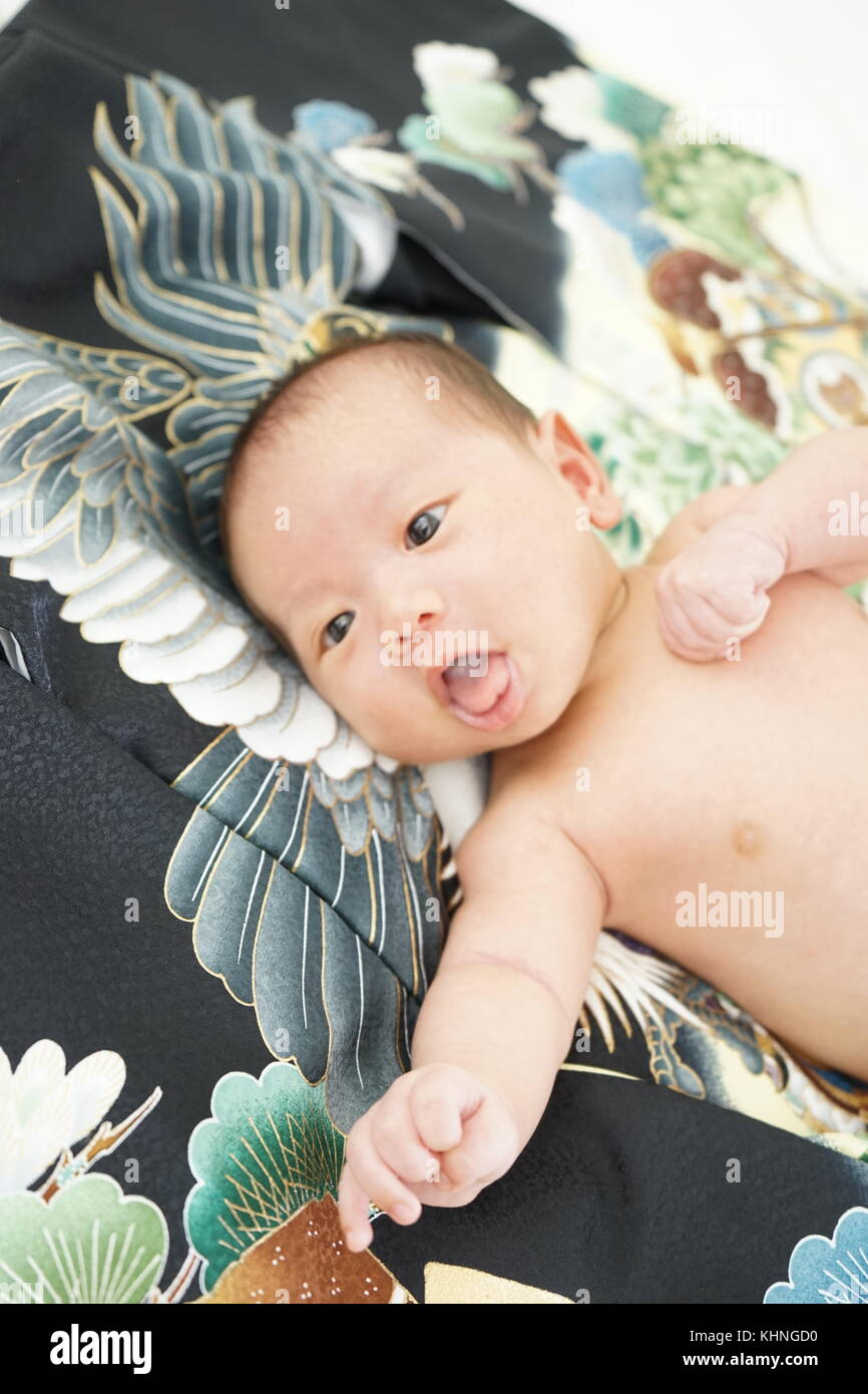 miyamairi is traditional celebration for baby in japan Stock Photo - Alamy