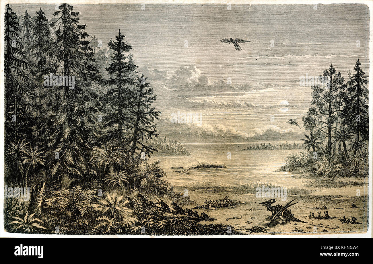 Jurassic period landscape hi-res stock photography and images - Alamy
