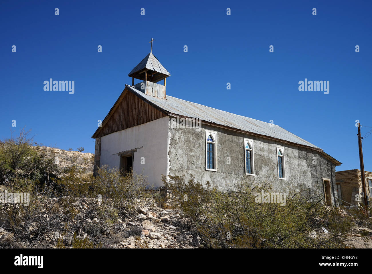 church in Terlingua TExas Stock Photo - Alamy