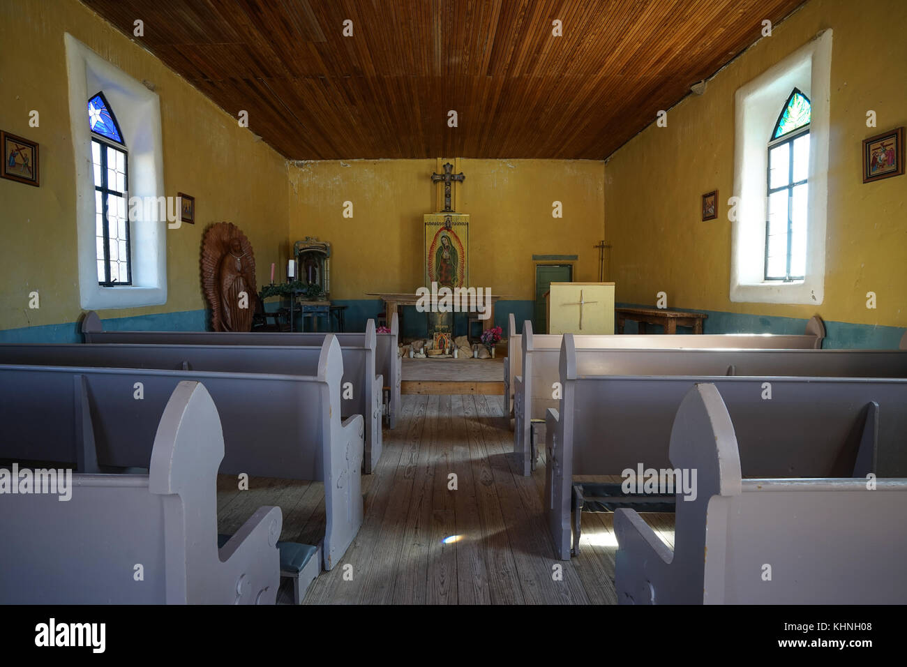church interior in Terlingua Texas Stock Photo - Alamy
