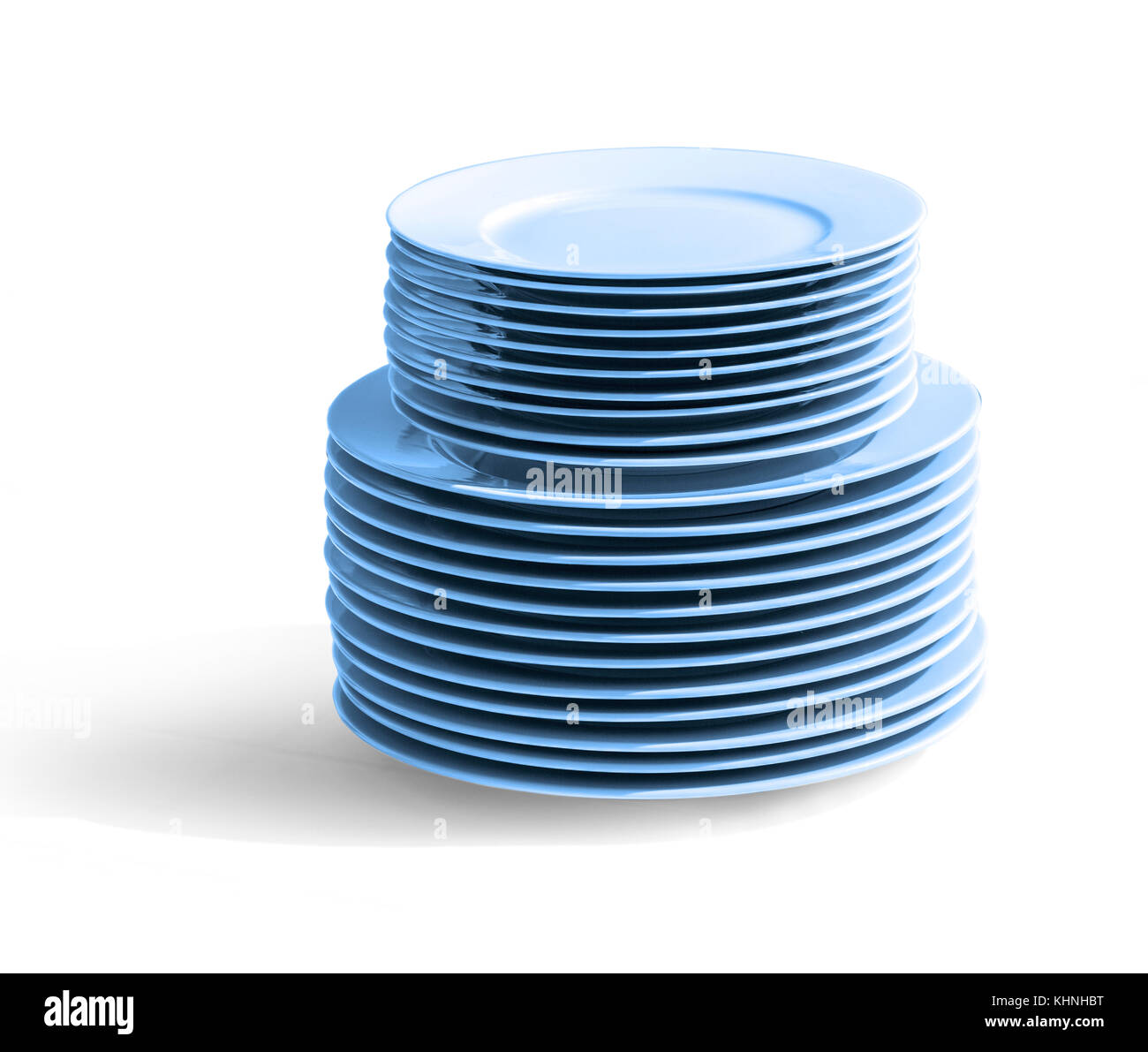 Stack of plates isolated on white bakground. with clipping path Stock ...