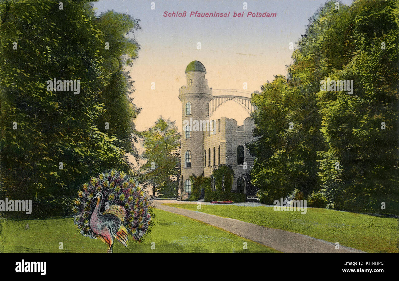 Castle on the Pfaueninsel (Peacock Island) in Berlin (Schloss auf der ...