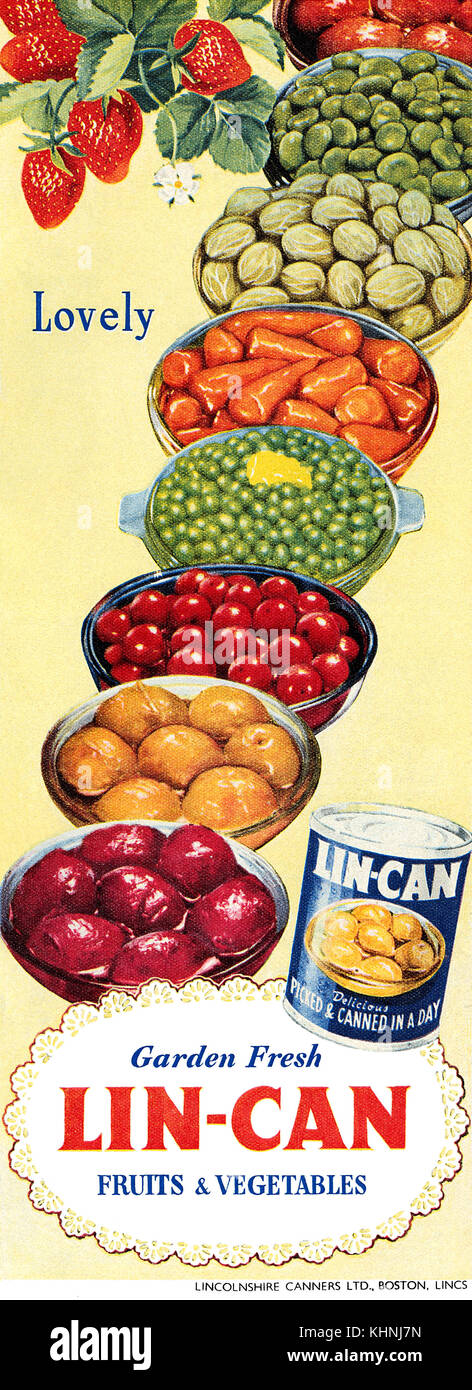 Advert lin can canned fruit hi-res stock photography and images - Alamy