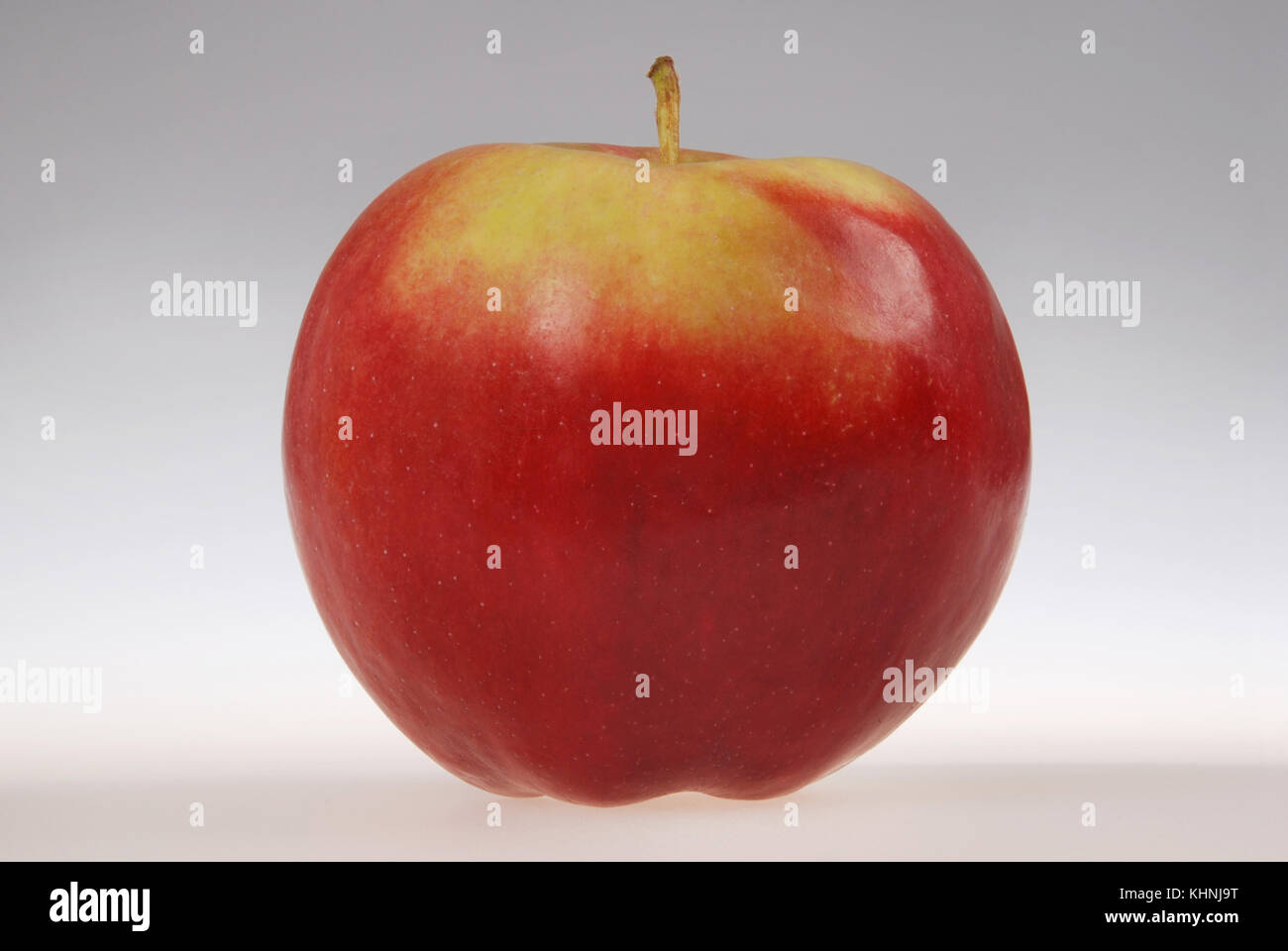 Red apple on a grey background Stock Photo - Alamy