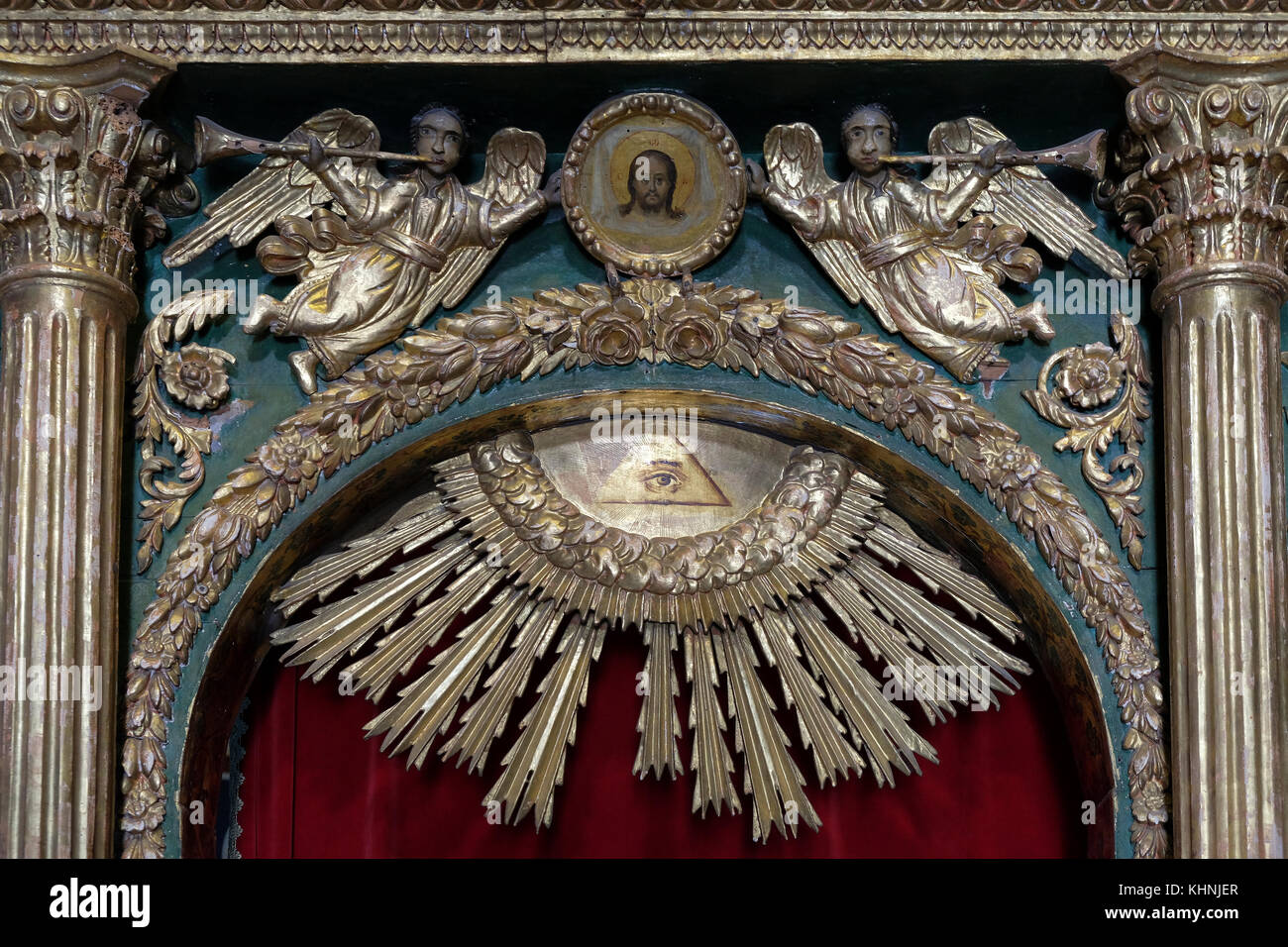 An equilateral triangle with The Eye of God, also known as the Eye of ...