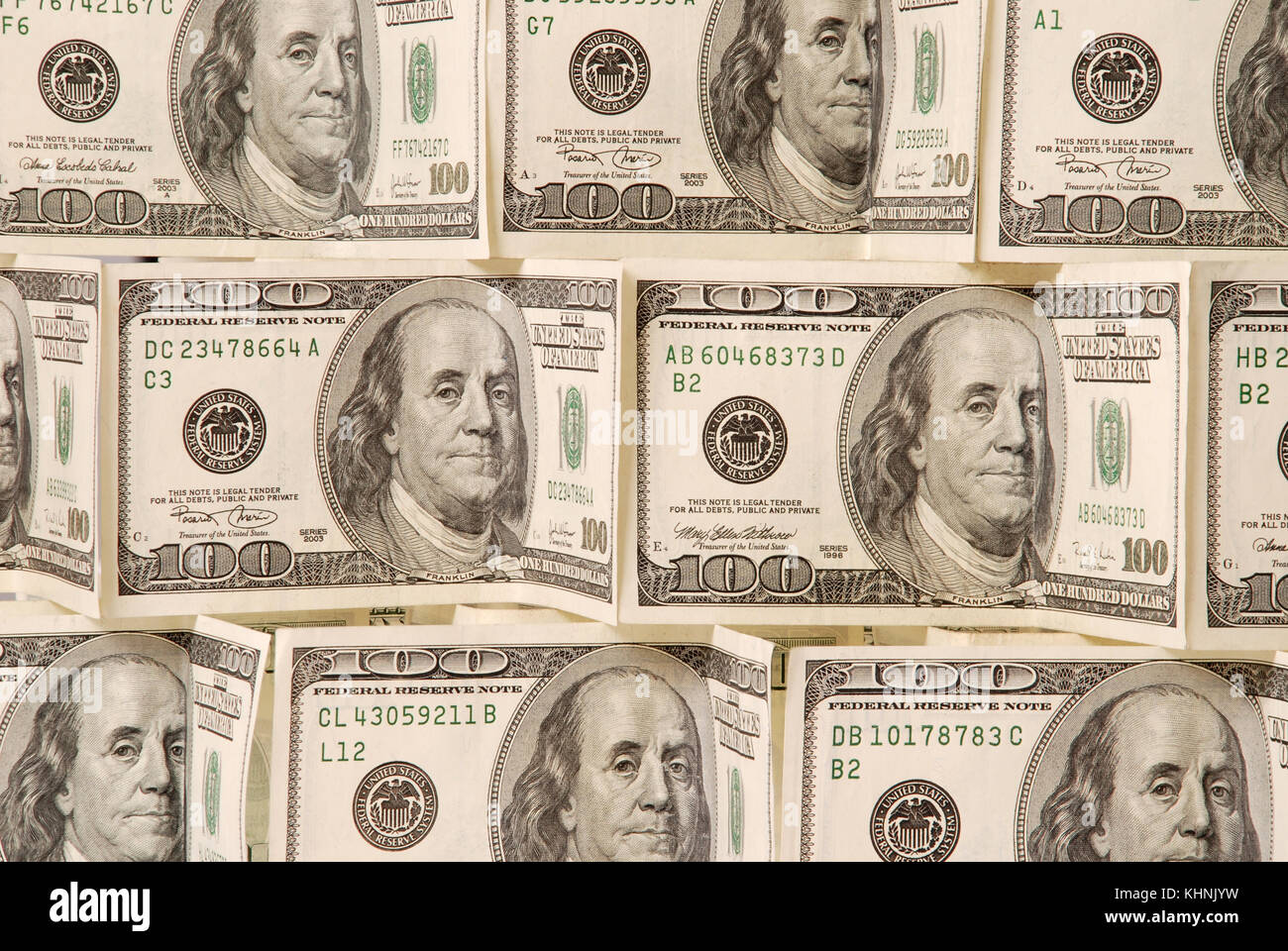 Pattern of 100 dollar bills. Money Background Stock Photo - Alamy