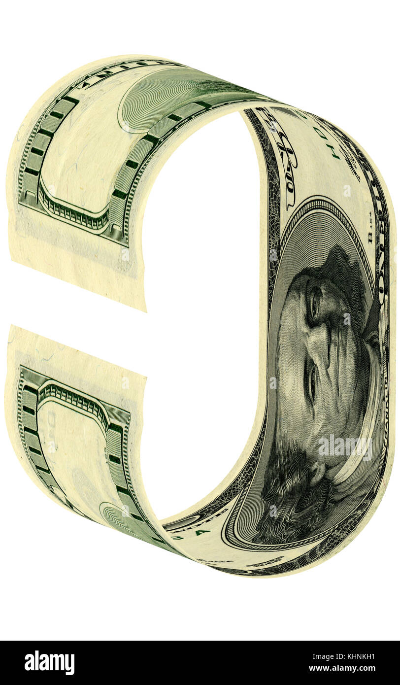 Numbers zero dollars. Isolated on white Stock Photo - Alamy