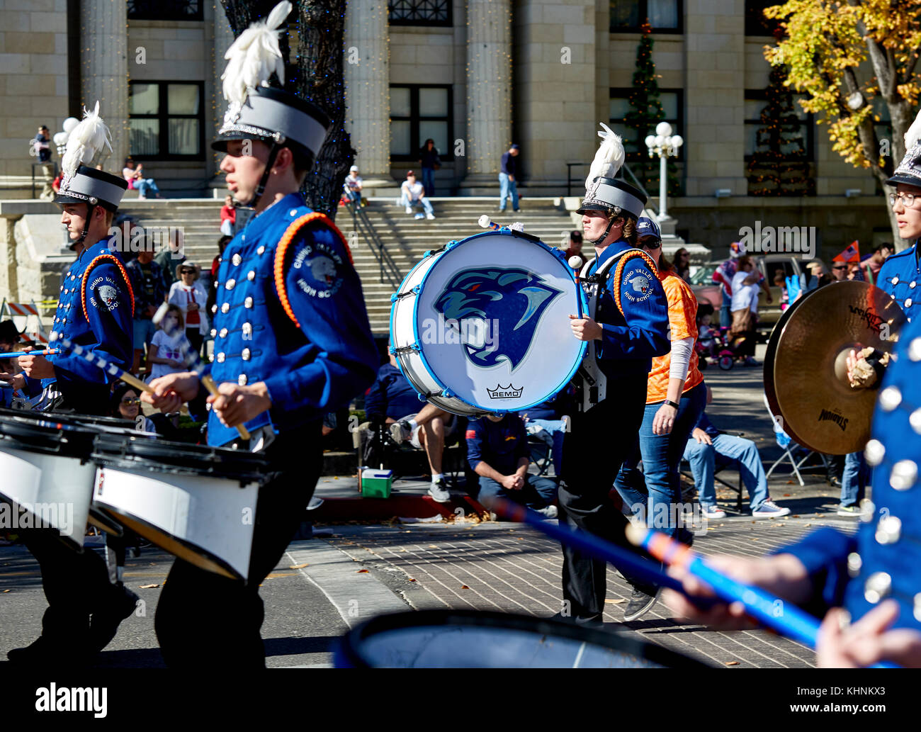 High school marching band blue hi-res stock photography and images - Alamy