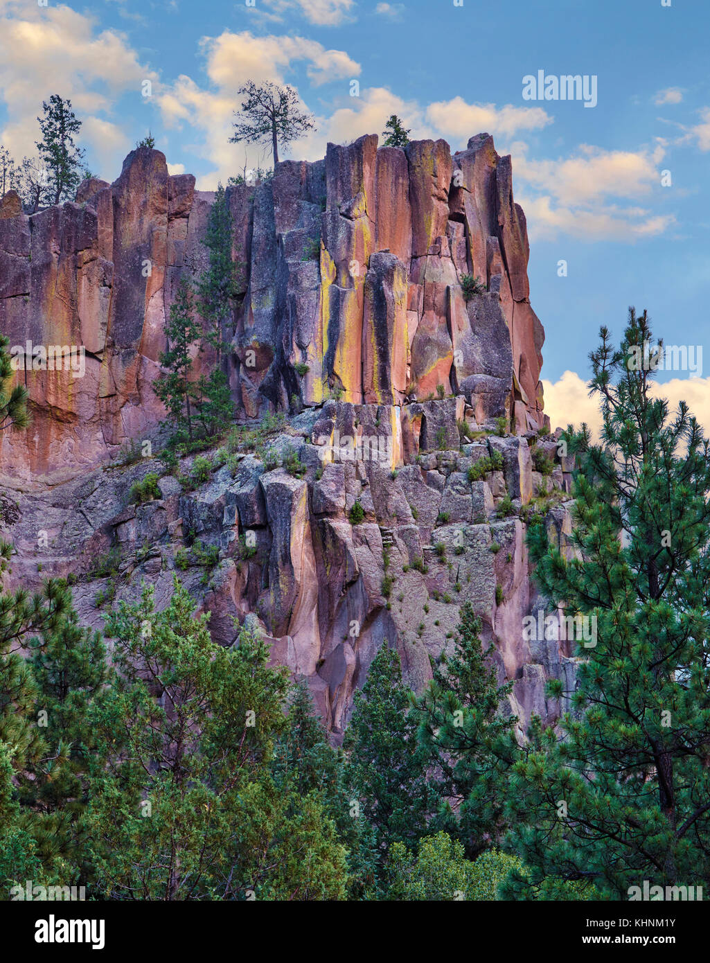 Rock formation, Battleship Rock, Jemez Mountains, Jemez National ...