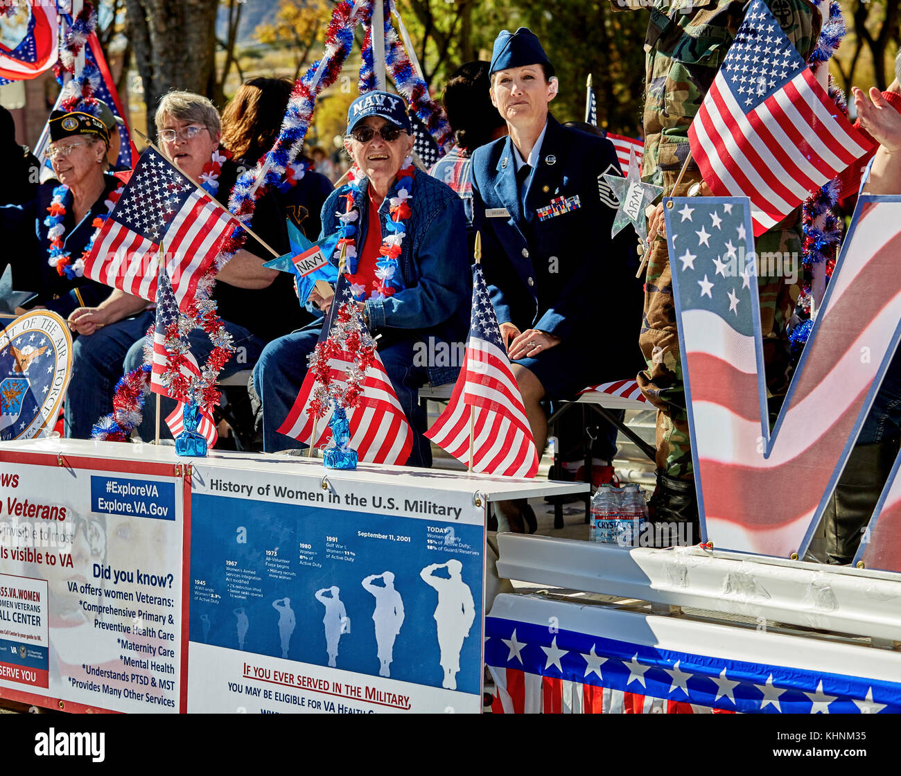 Patriotic float children american flag hi-res stock photography and ...