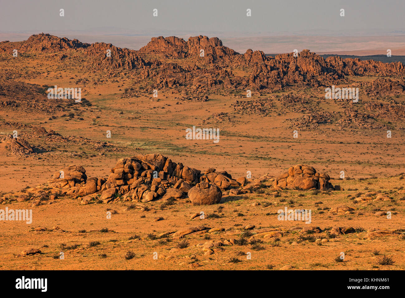 Granite rock formations, Ikh Gazriin Chuluu, Gobi Desert, Mongolia ...