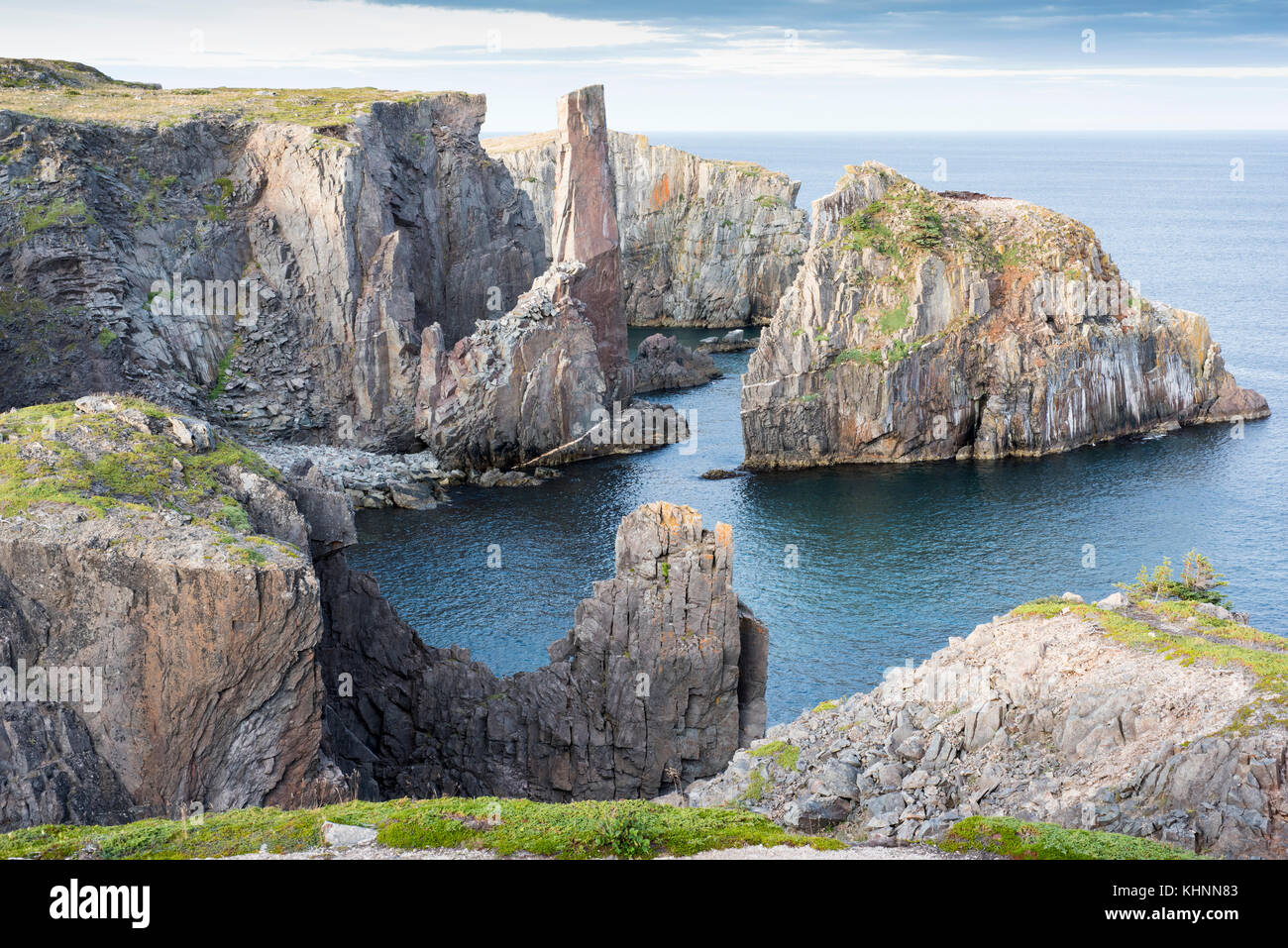 Cliffs, Spillars Cove, Newfoundland and Labrador, Canada Stock Photo ...