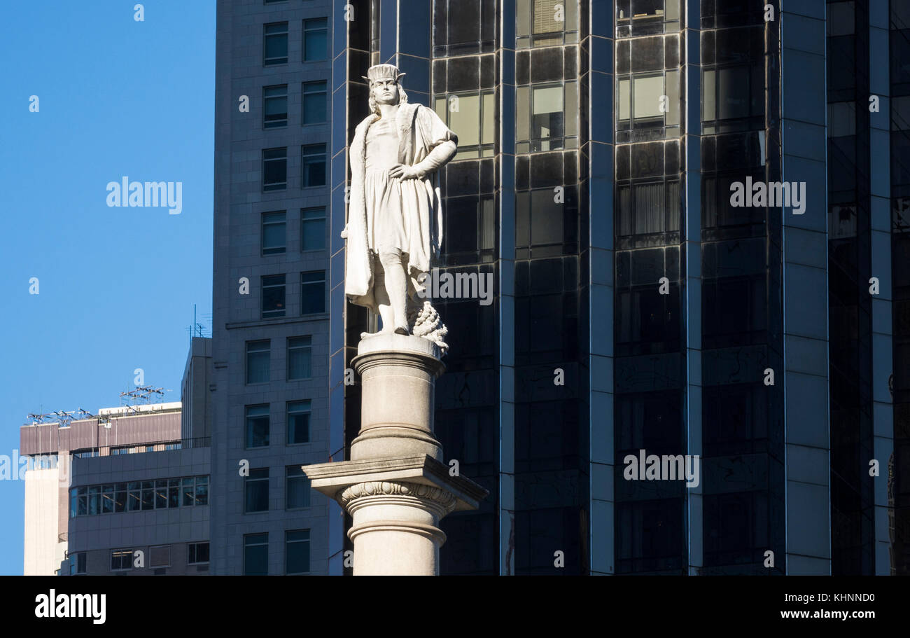 Statue Of Christopher Columbus Nyc Park High Resolution Stock ...