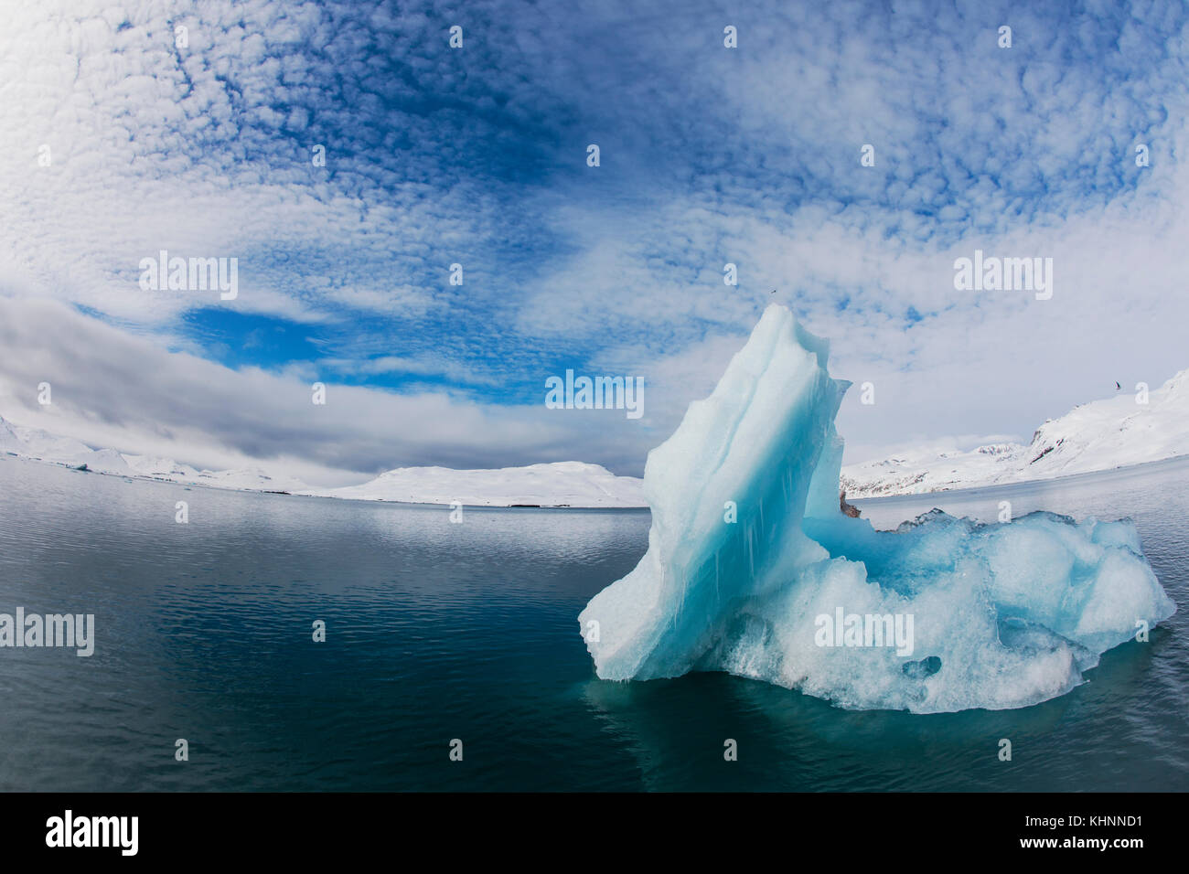 Blue iceberg, Svalbard, Norway Stock Photo - Alamy