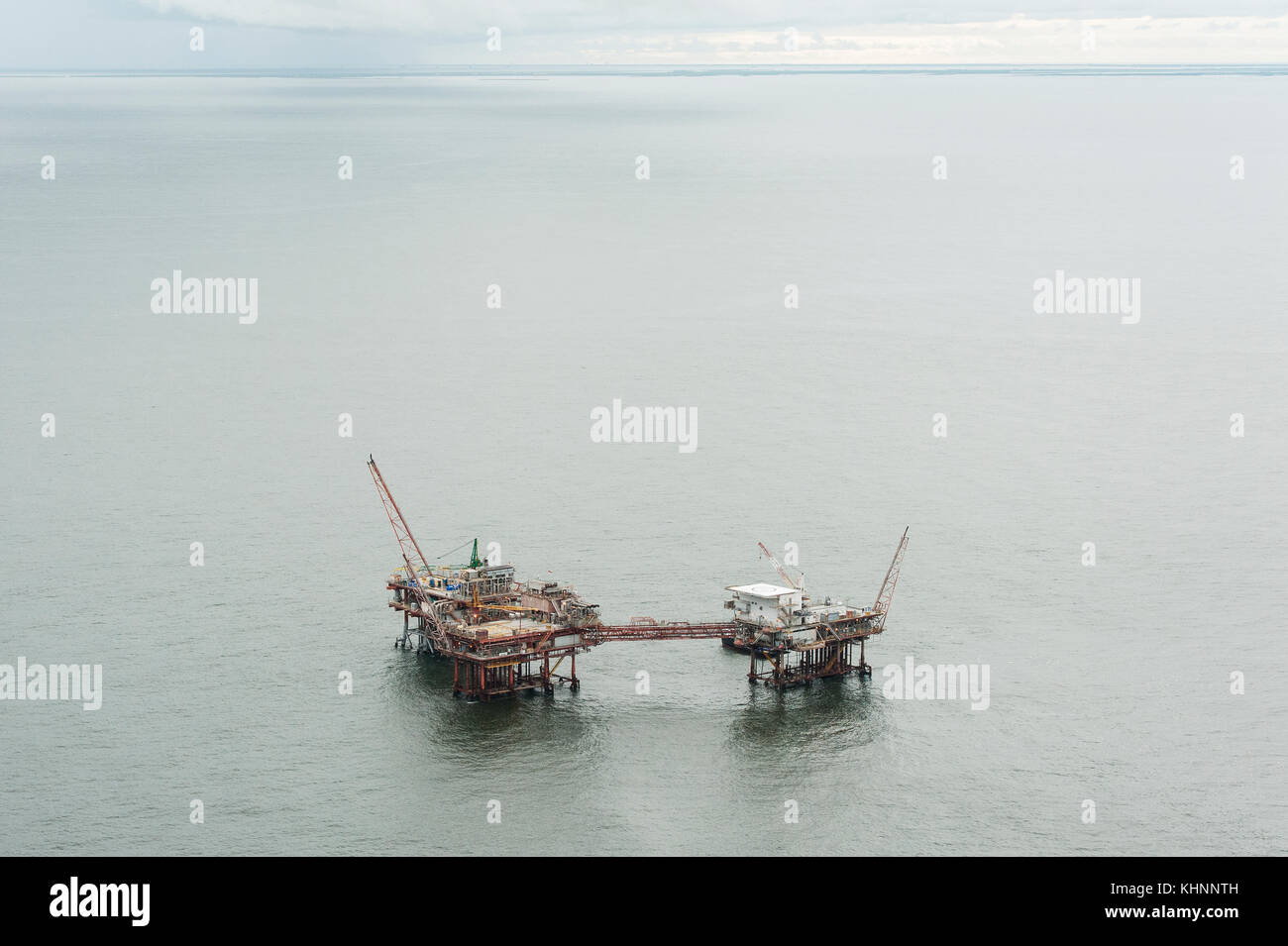 Oil rig drilling platform, Louisiana Stock Photo - Alamy