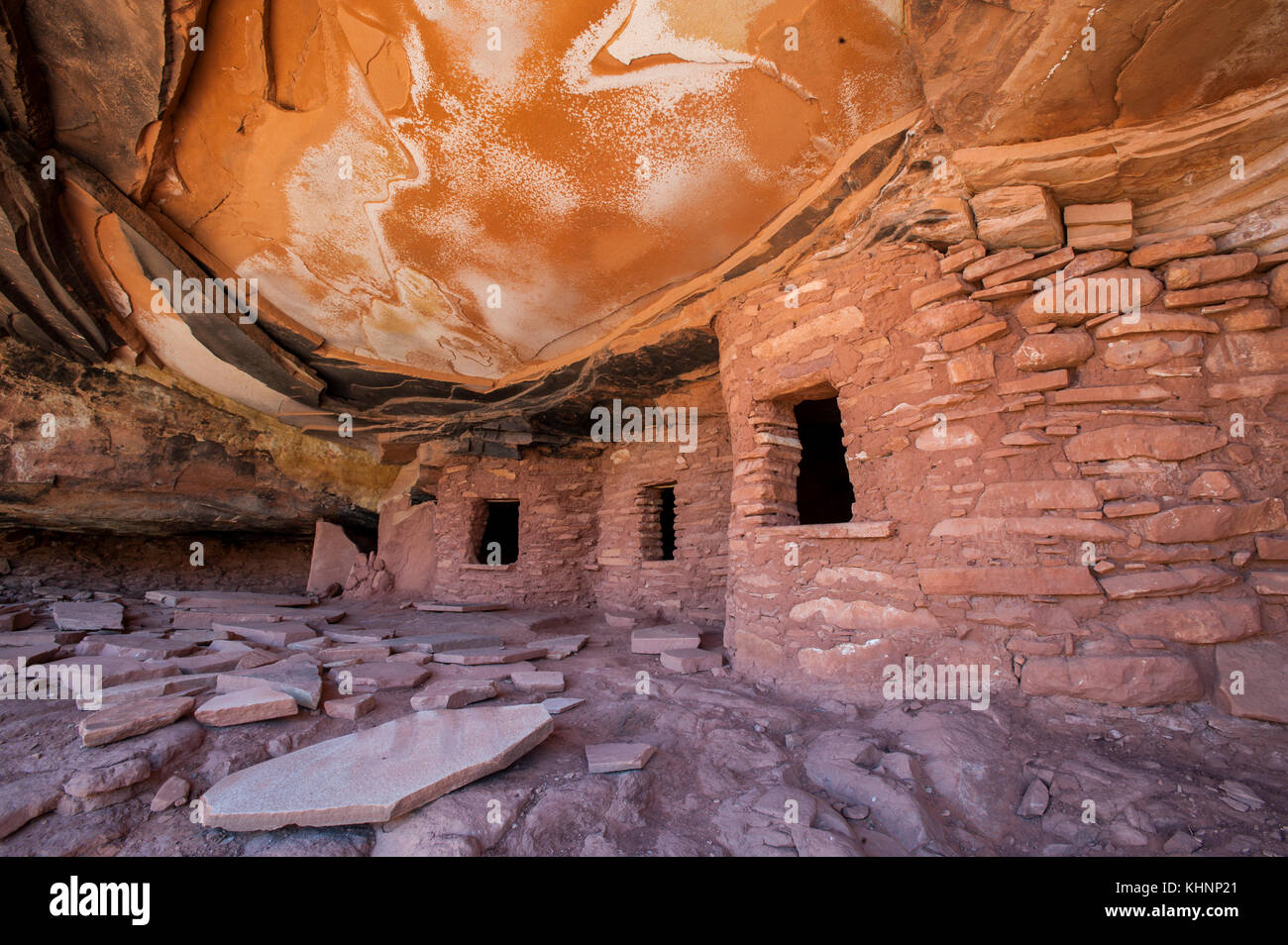 Fallen Roof granaries ruin, Bears Ears National Monument, Utah Stock ...