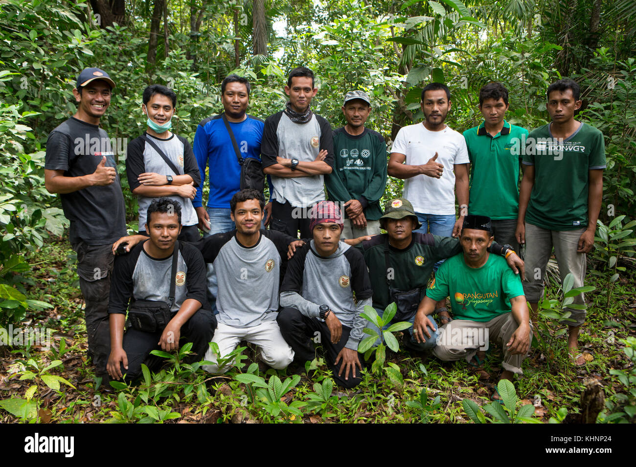 Sumatran Orangutan (Pongo abelii) conflict response unit members ...