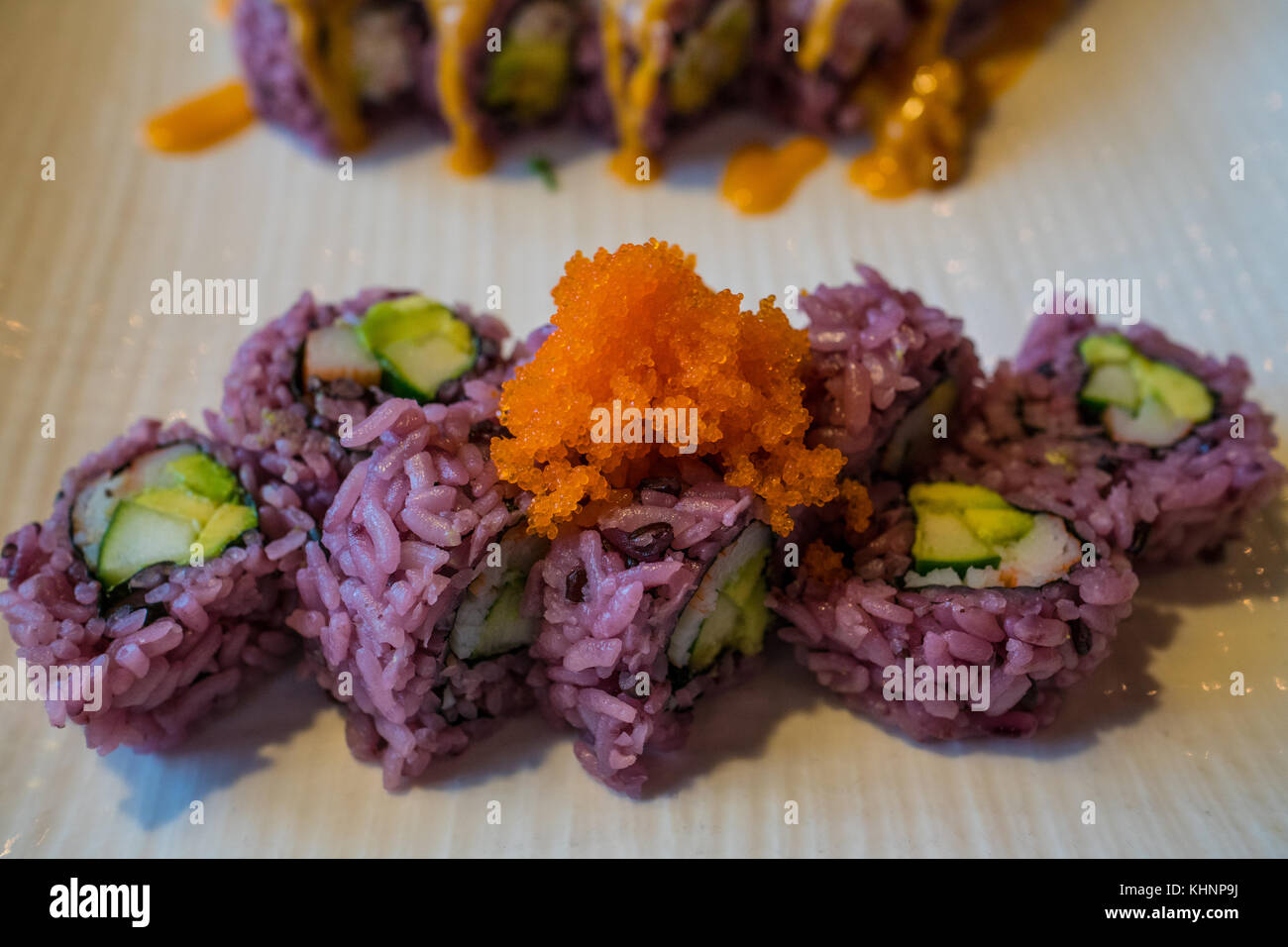 Crab roe sushi hi-res stock photography and images - Alamy