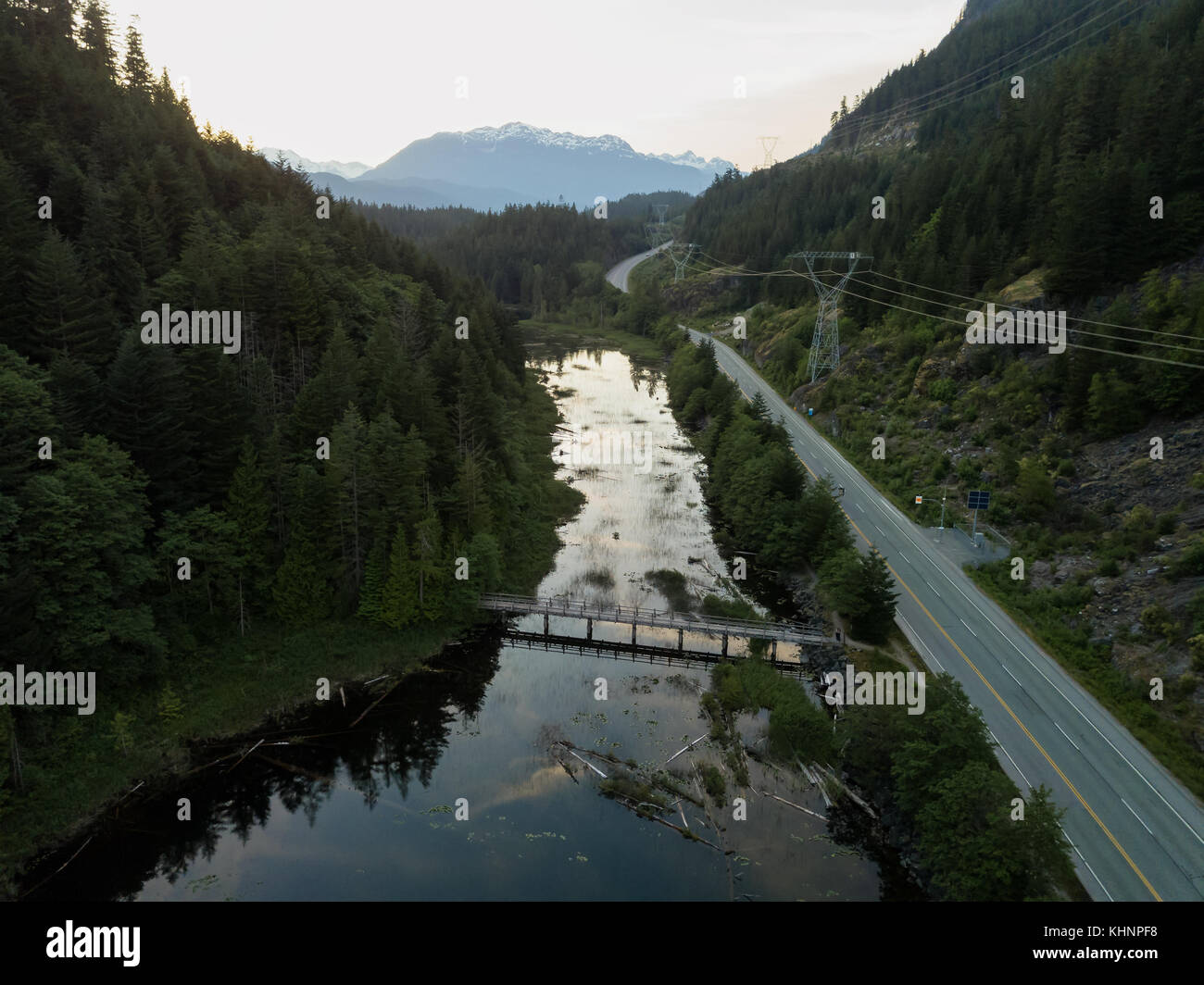 Beautiful Aerial Landscape of Brohm Lake during sunset. Taken between ...