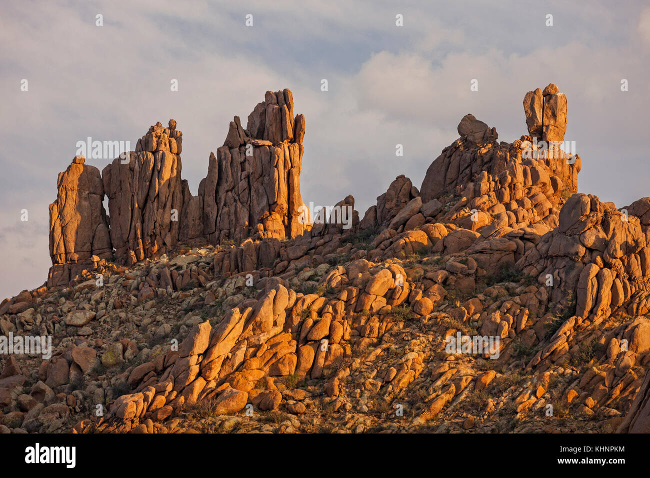Granite rock formations, Ikh Gazriin Chuluu, Gobi Desert, Mongolia ...