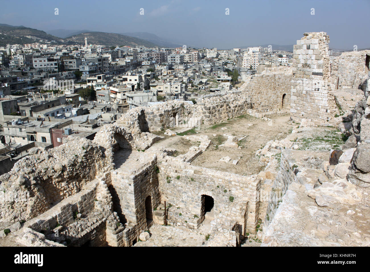 Town Masyaf and ruins of old castle, Syria Stock Photo - Alamy