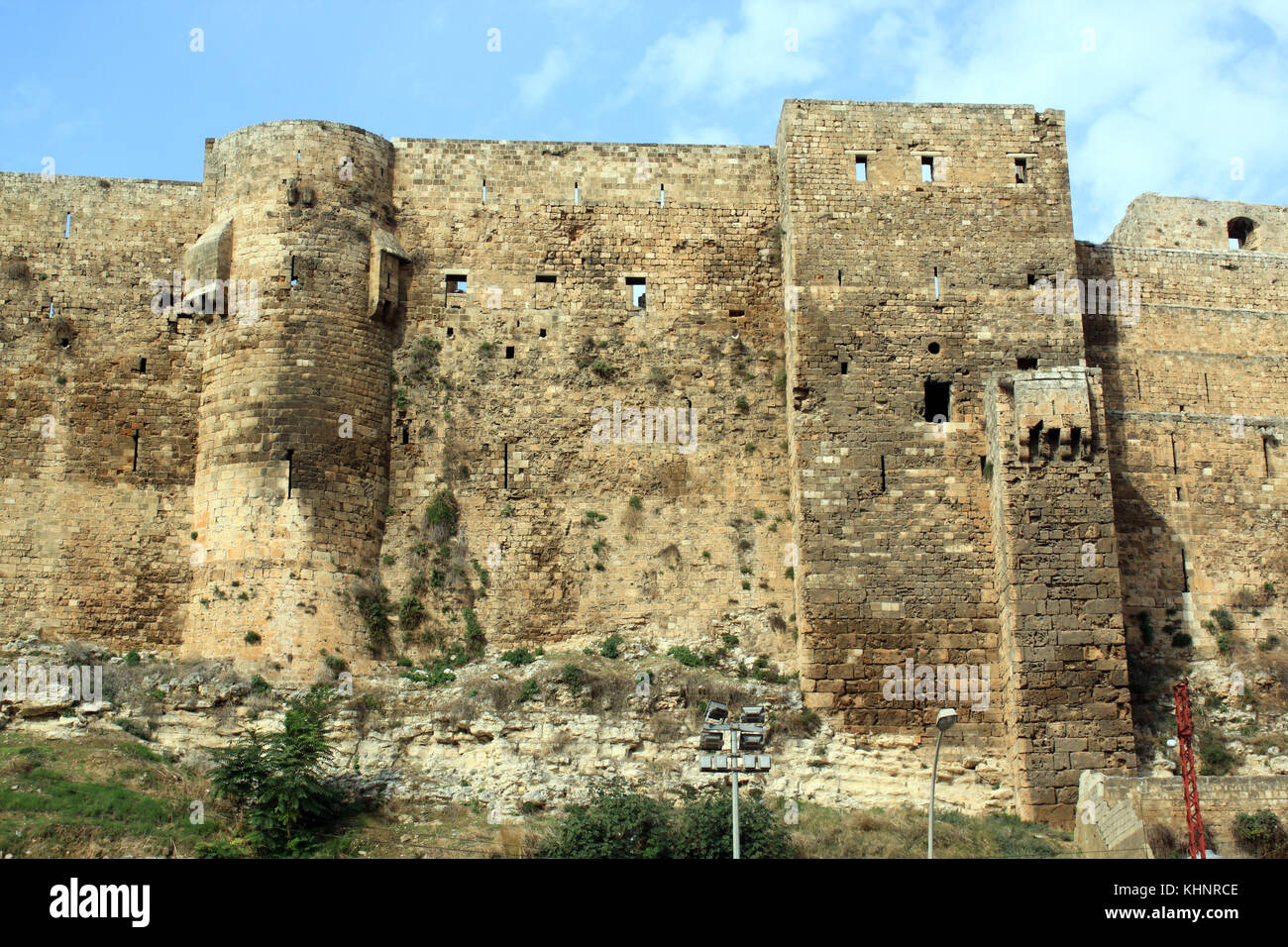 Stone wall of Citadel in Tripoli, Lebanon Stock Photo - Alamy