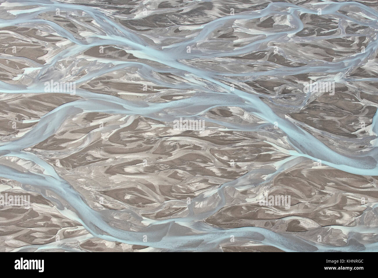 Slims River flowing into Kluane Lake, Kluane National Park, Yukon ...