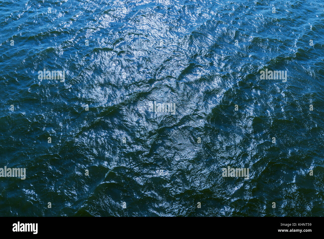 aerial view to water with reflections Stock Photo - Alamy