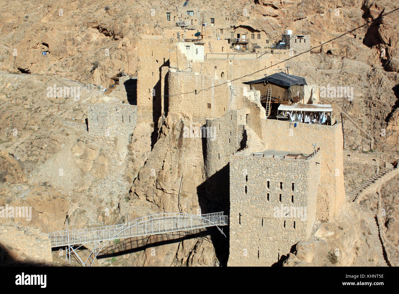 Old stone monastery Mar Musa in Syria Stock Photo - Alamy