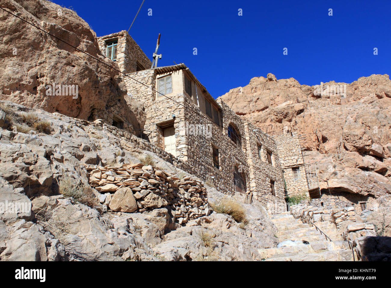 Blue sky and monastery buildings in Mar Musa, Syria Stock Photo - Alamy