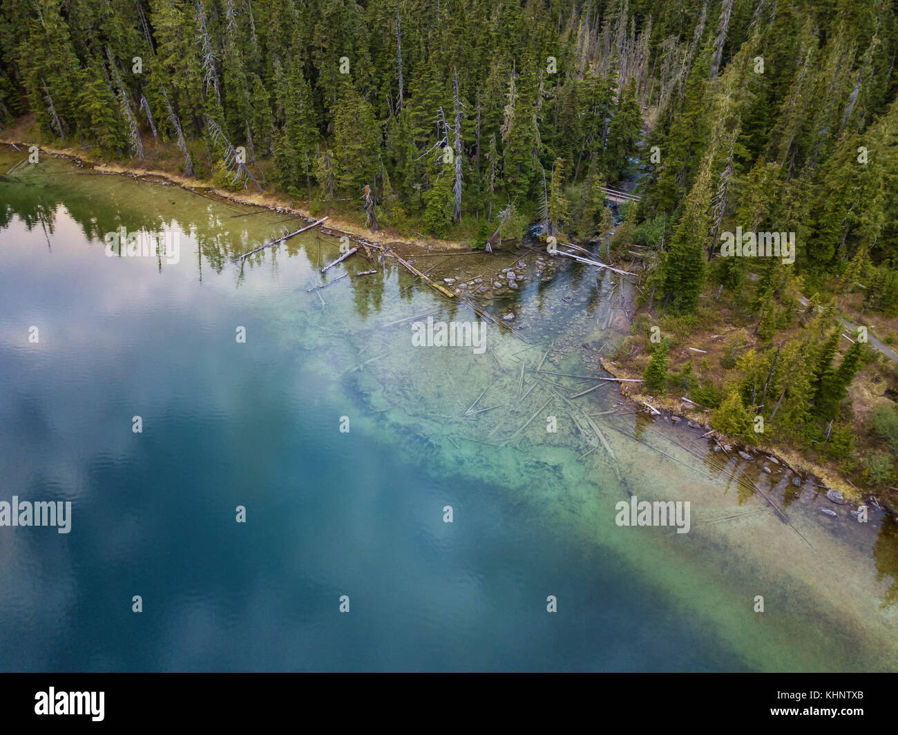 Aerial Nature Landscape Picture of Joffre Lake in British Columbia ...