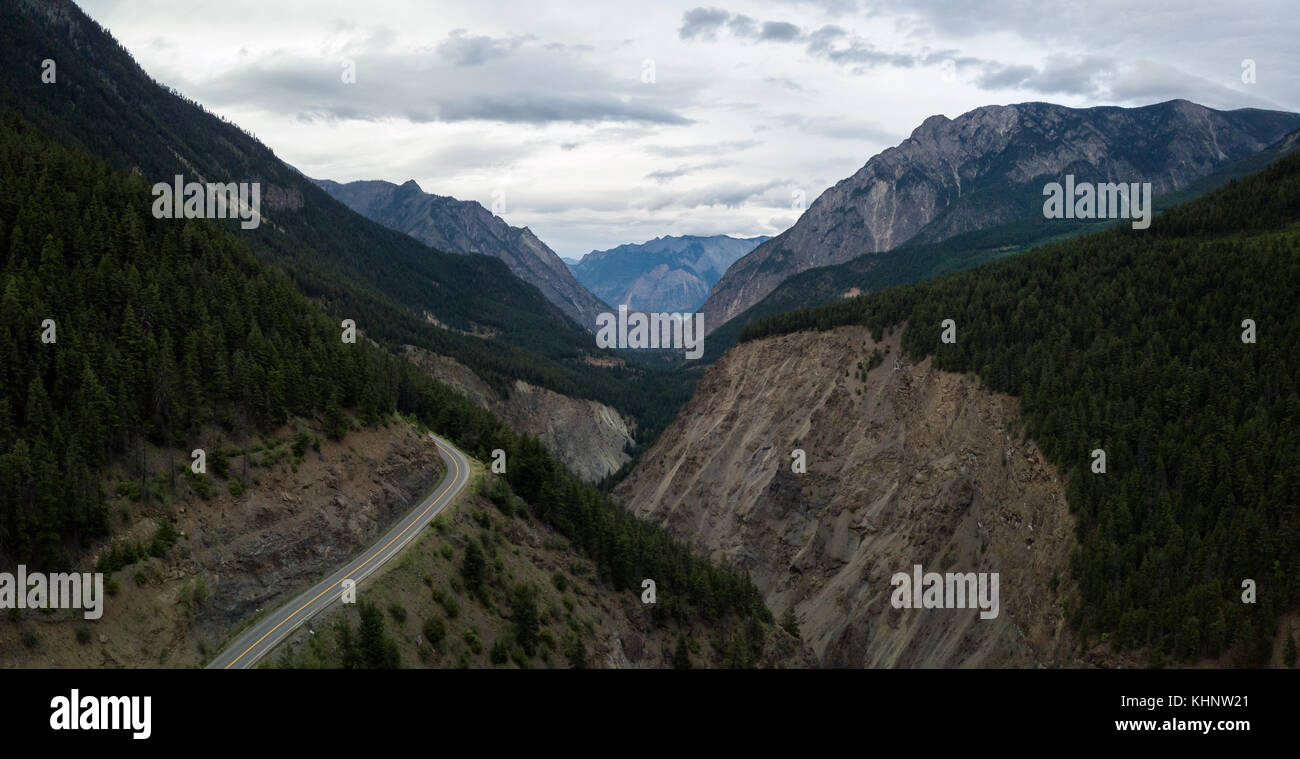 Beautiful landscape picture of a scenic route (Duffey Lake Road) going ...