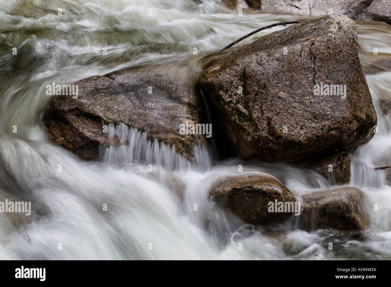 River flowing around the smooth rocks. Taken in Shannon Falls, Squamish ...