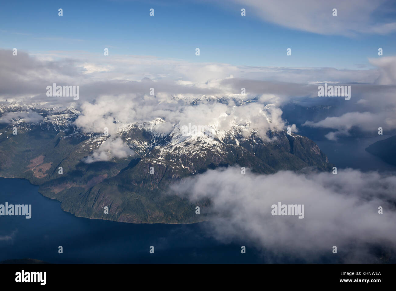 Marlborough Peak around Jervis Inlet, North of Sunshine Coast, British ...