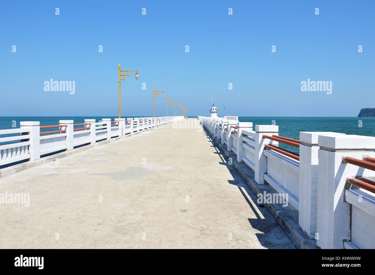 Concrete Jetty On Water Under High Resolution Stock Photography and ...