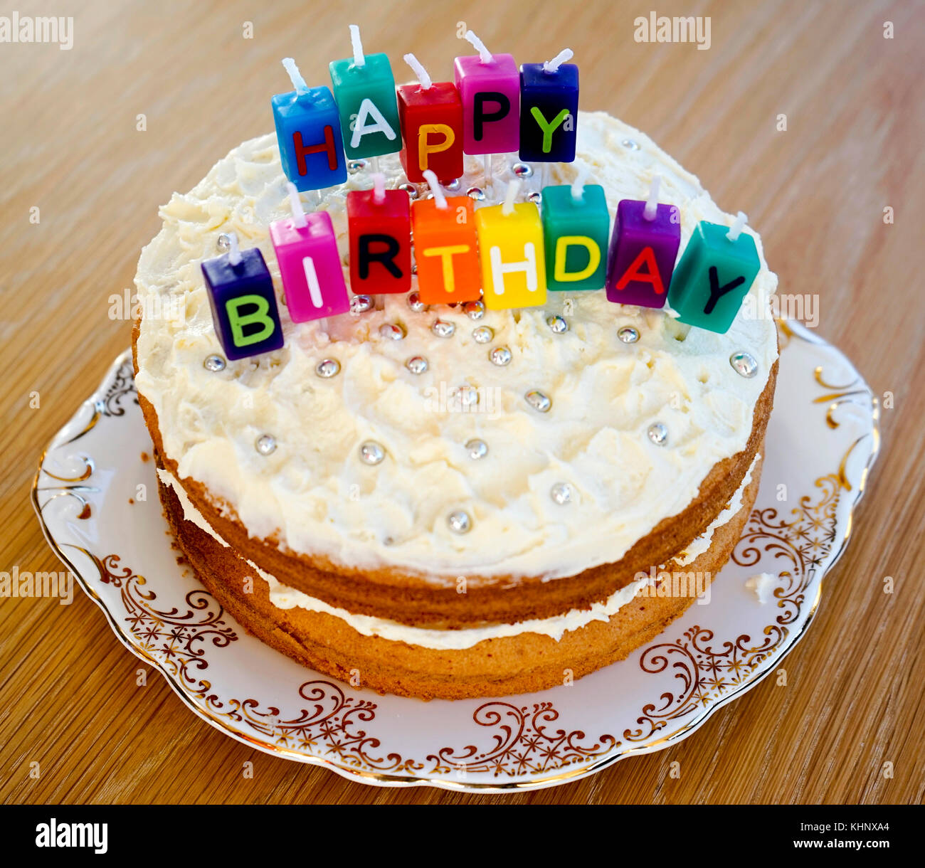 Happy Birthday Cake Stock Photo - Alamy