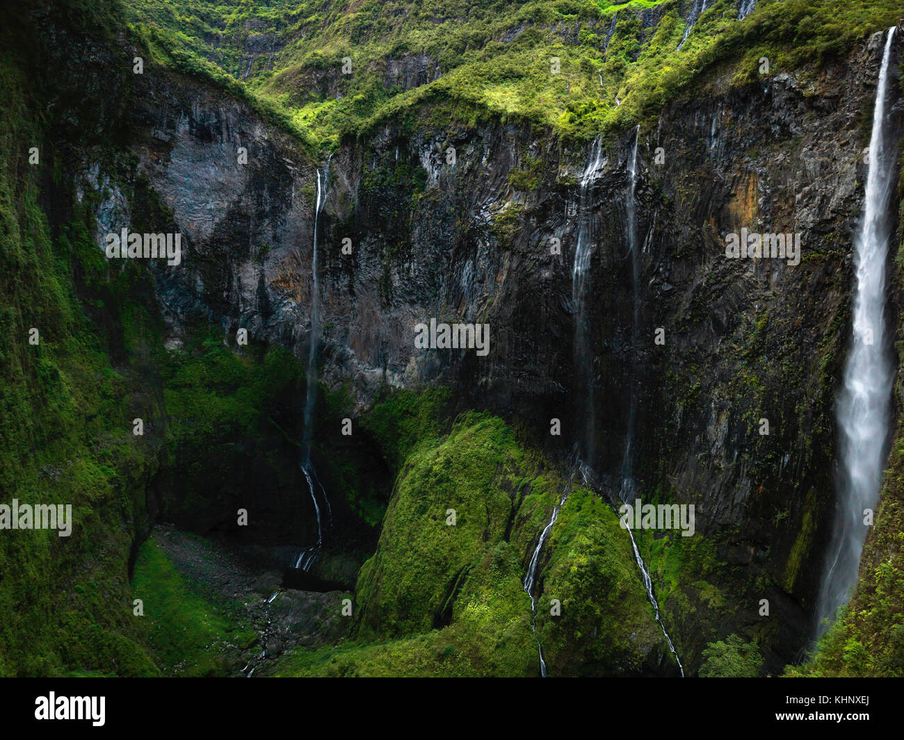 Birds eye view of waterfall High Resolution Stock Photography and ...