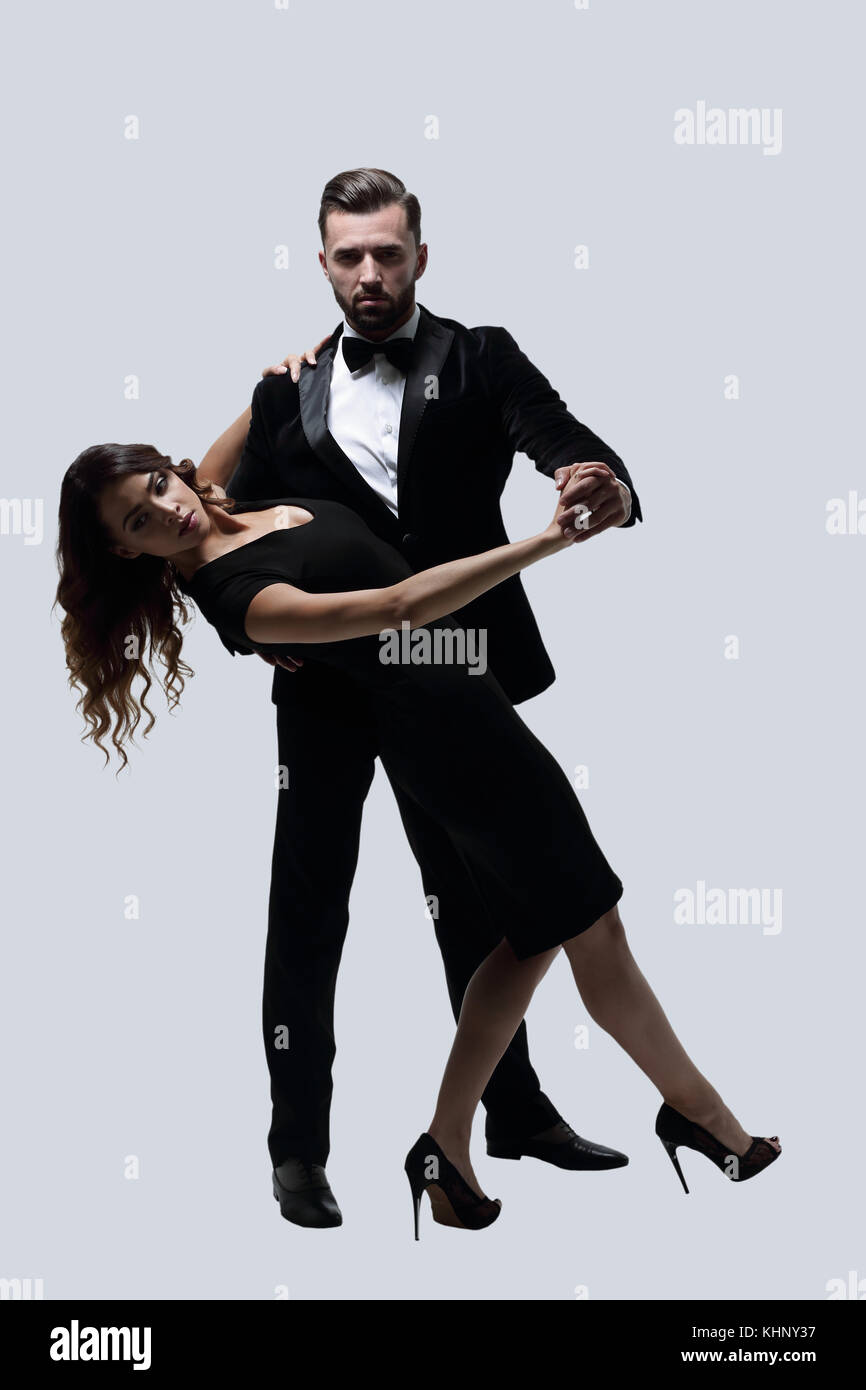 Passionate attractive casual couple dancing Stock Photo - Alamy