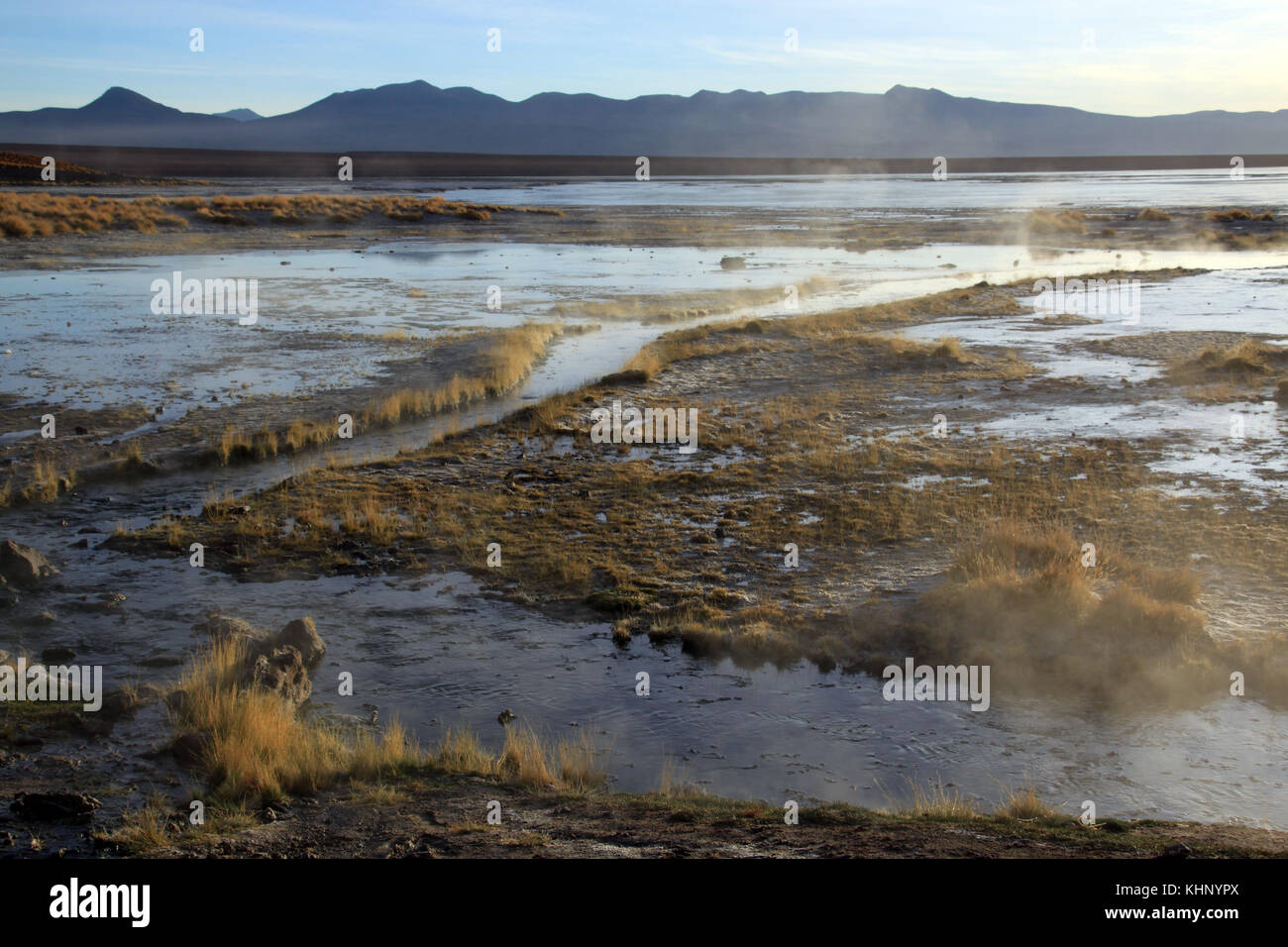 Mountain and hot springs in Bolivia Stock Photo - Alamy