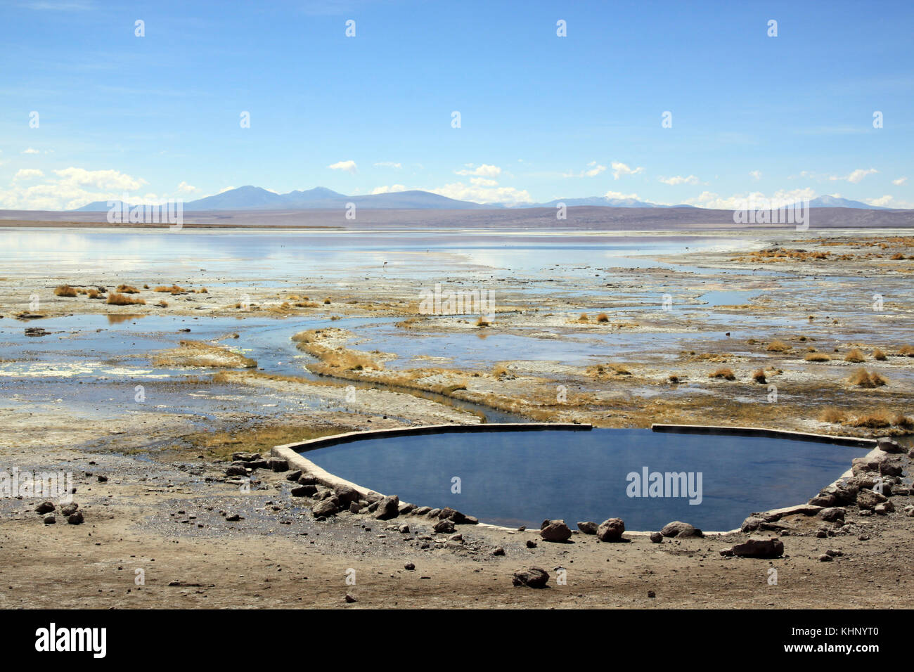 Pool and river in the mountain in Bolivia Stock Photo - Alamy