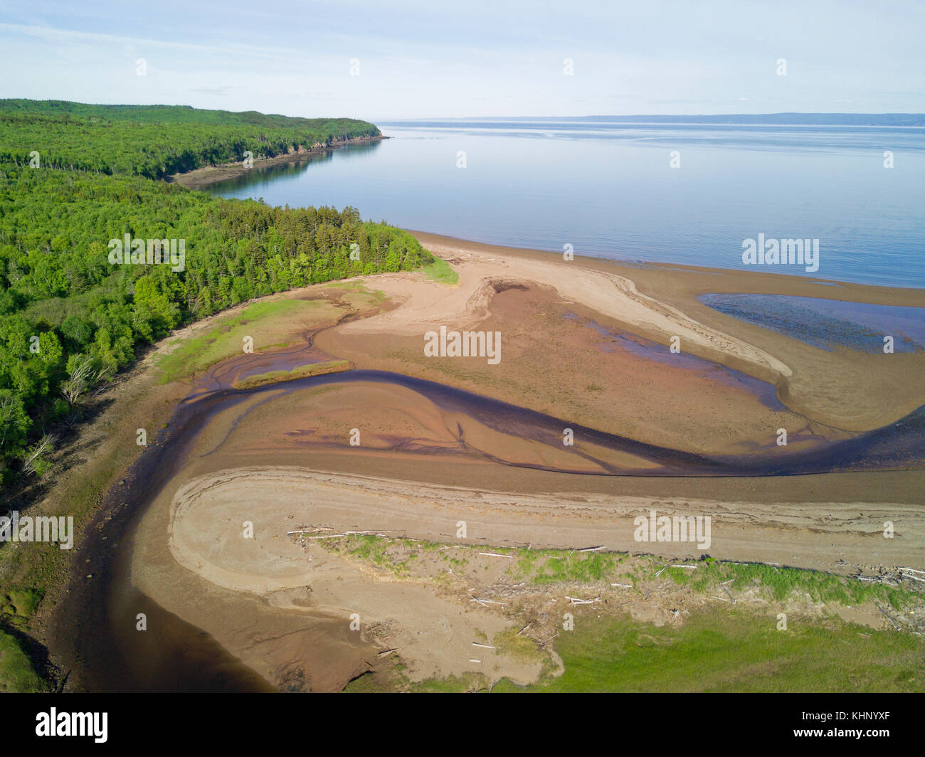 Sand River delta, Chignecto Bay, Nova Scotia, Canada Stock Photo - Alamy