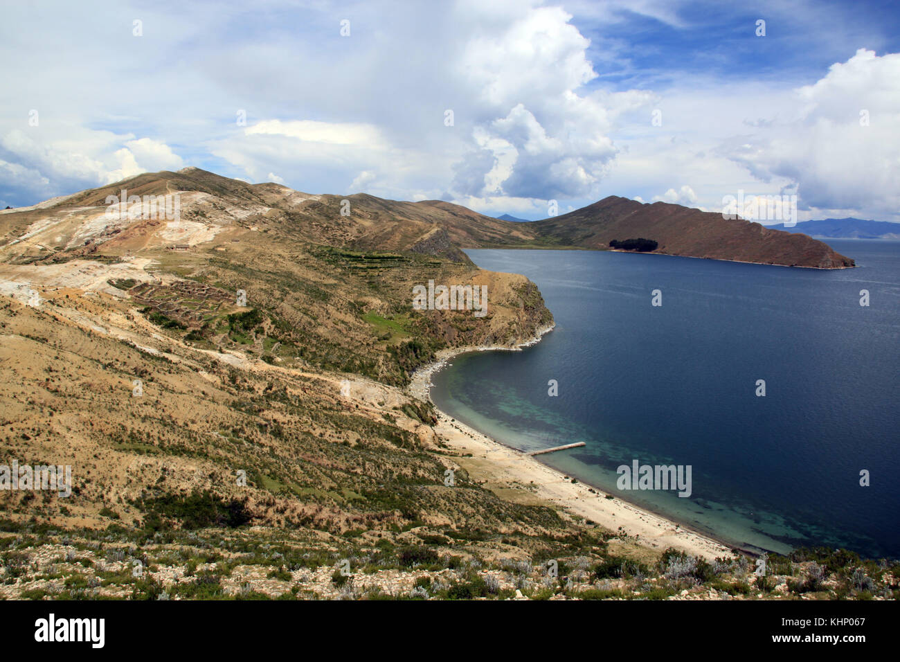 Coast and bay near islad Isla del Sol, Bolivia Stock Photo - Alamy