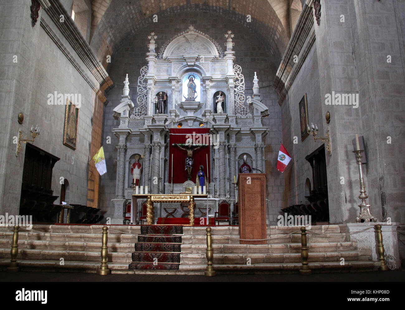 Altar in the cathedral of Puno, Peru Stock Photo - Alamy