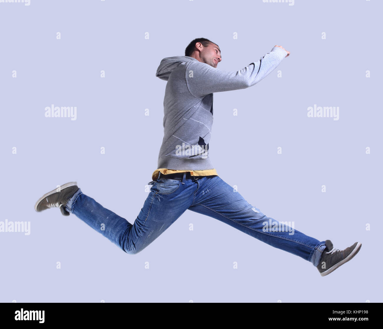 beautiful young man runs Stock Photo - Alamy