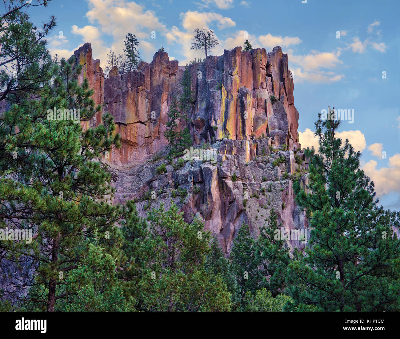 Rock formation, Battleship Rock, Jemez Mountains, Jemez National ...