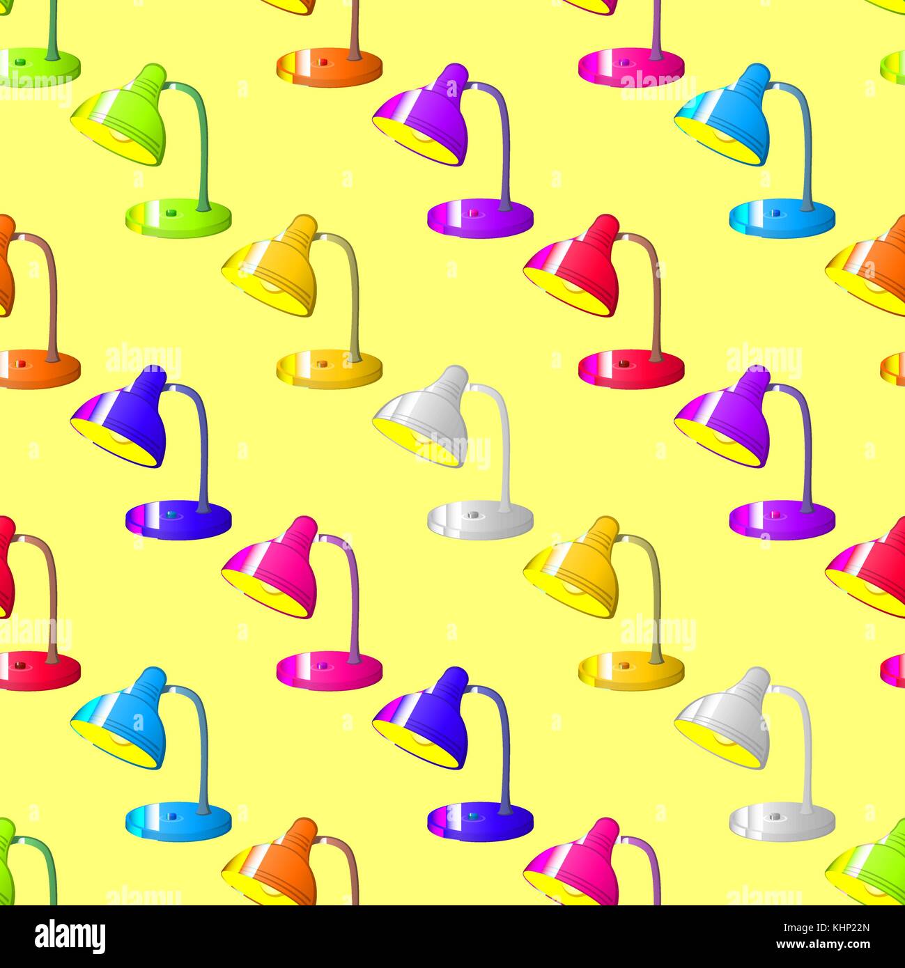 Yellow lamp seamless pattern Stock Vector Images - Alamy
