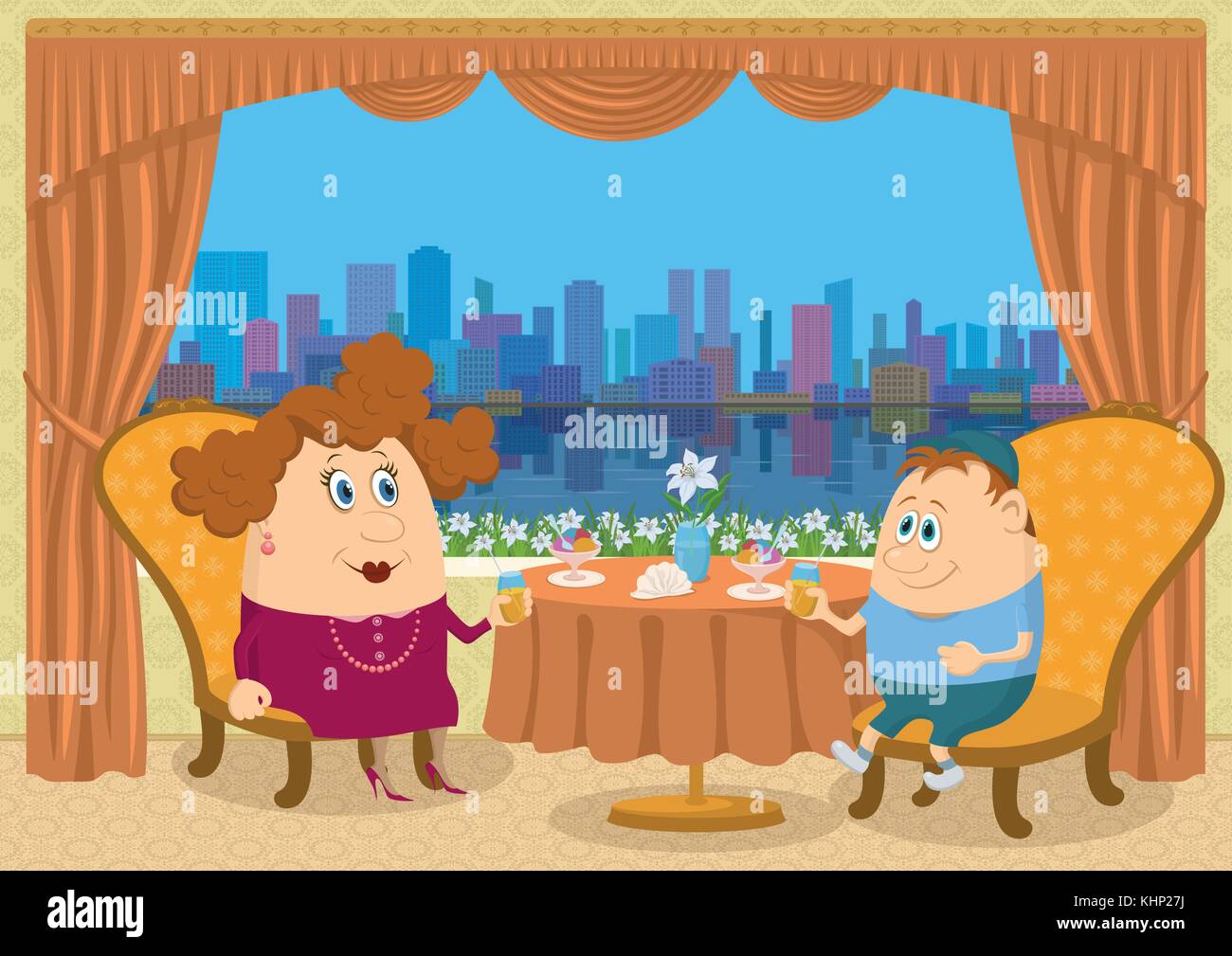 Mother cafe Stock Vector Images - Alamy