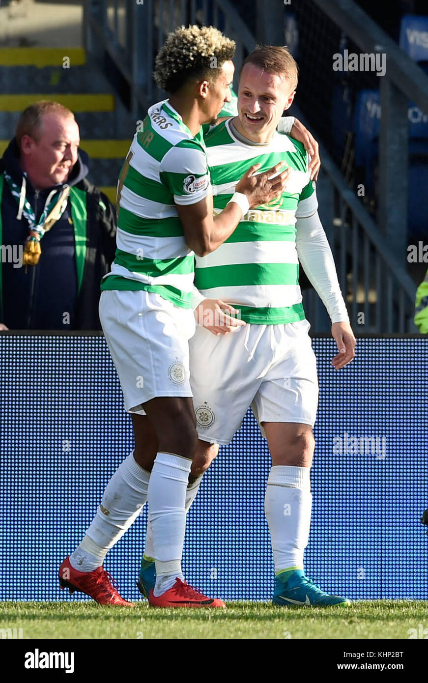 Celtic's Leigh Griffiths (right) celebrates with Scott Sinclair after ...