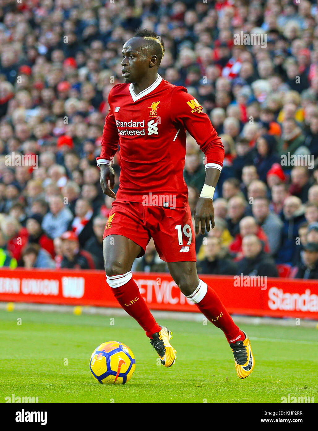Liverpool's Sadio Mane in action during the Premier League match at ...